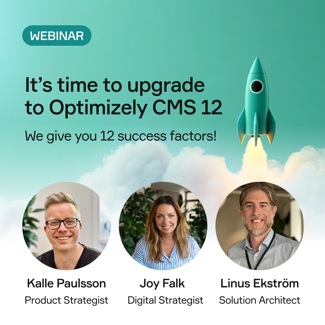 Webinar: Upgrade to Optimizely CMS 12